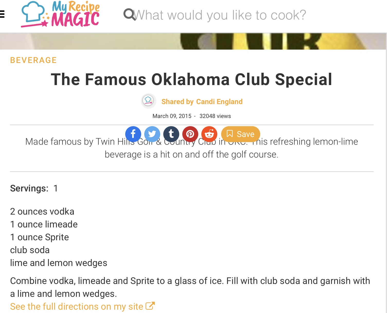 Club Special Cocktail – the chef mimi blog